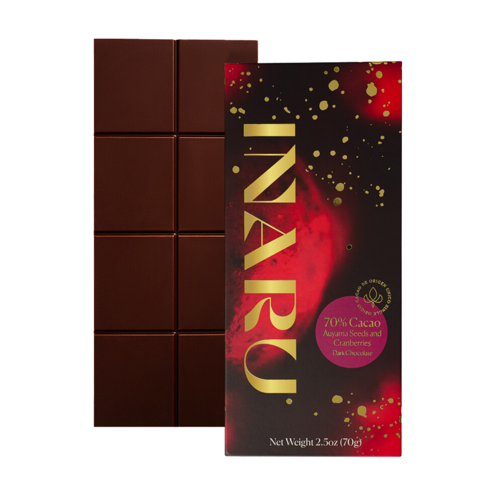 70% Auyama Seeds & Cranberries Chocolate Bar – Inaru Valley