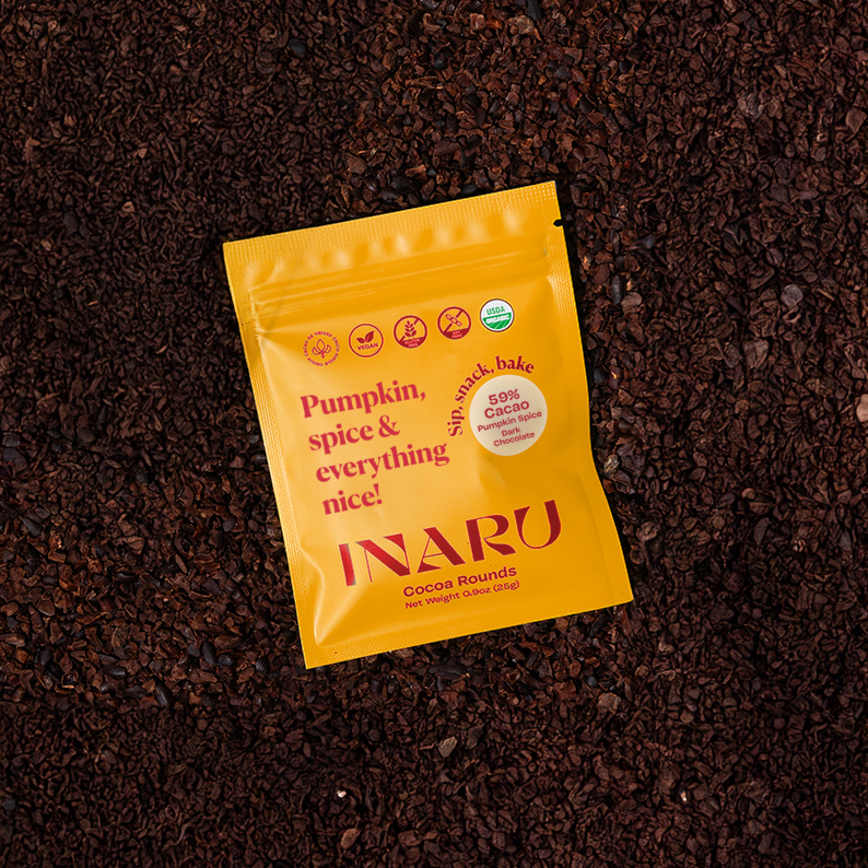 59% Pumpkin Spice Cocoa Rounds 25g – Inaru Valley